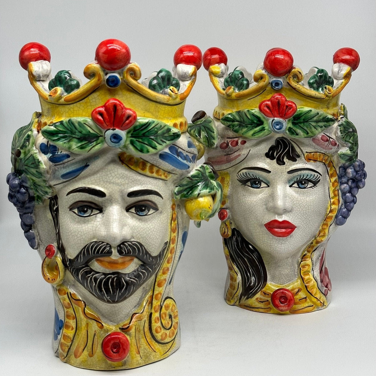 Classic Moor's Heads Yellow Spheres Crown Caltagirone Ceramic cm – DD ...